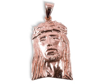 Rose Gold Jesus Necklace - Etsy