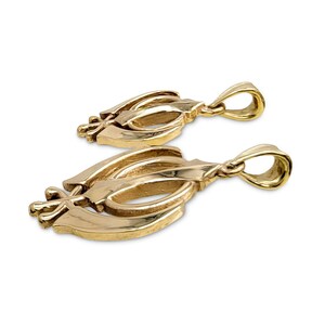 Real 10K Yellow Gold Sikh Khanda Pendant Crossed Swords, Gold Sikhism ...