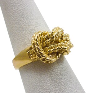 Solid 10K Women's Yellow Gold Ring Love Knot Ring Ring Rope 11mm, Sizes ...