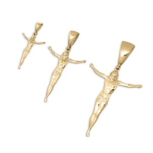 Real 18K Yellow Gold Crucifix Full Body Jesus Crucified Without Cross ...