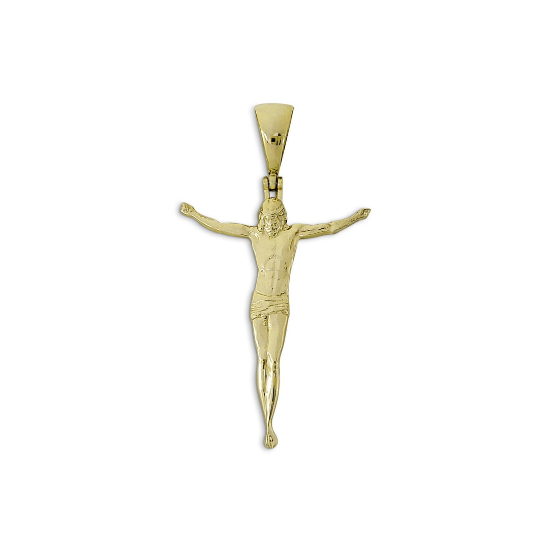 Real 14K Yellow Gold Crucifix Full Body Jesus Crucified Without Cross ...