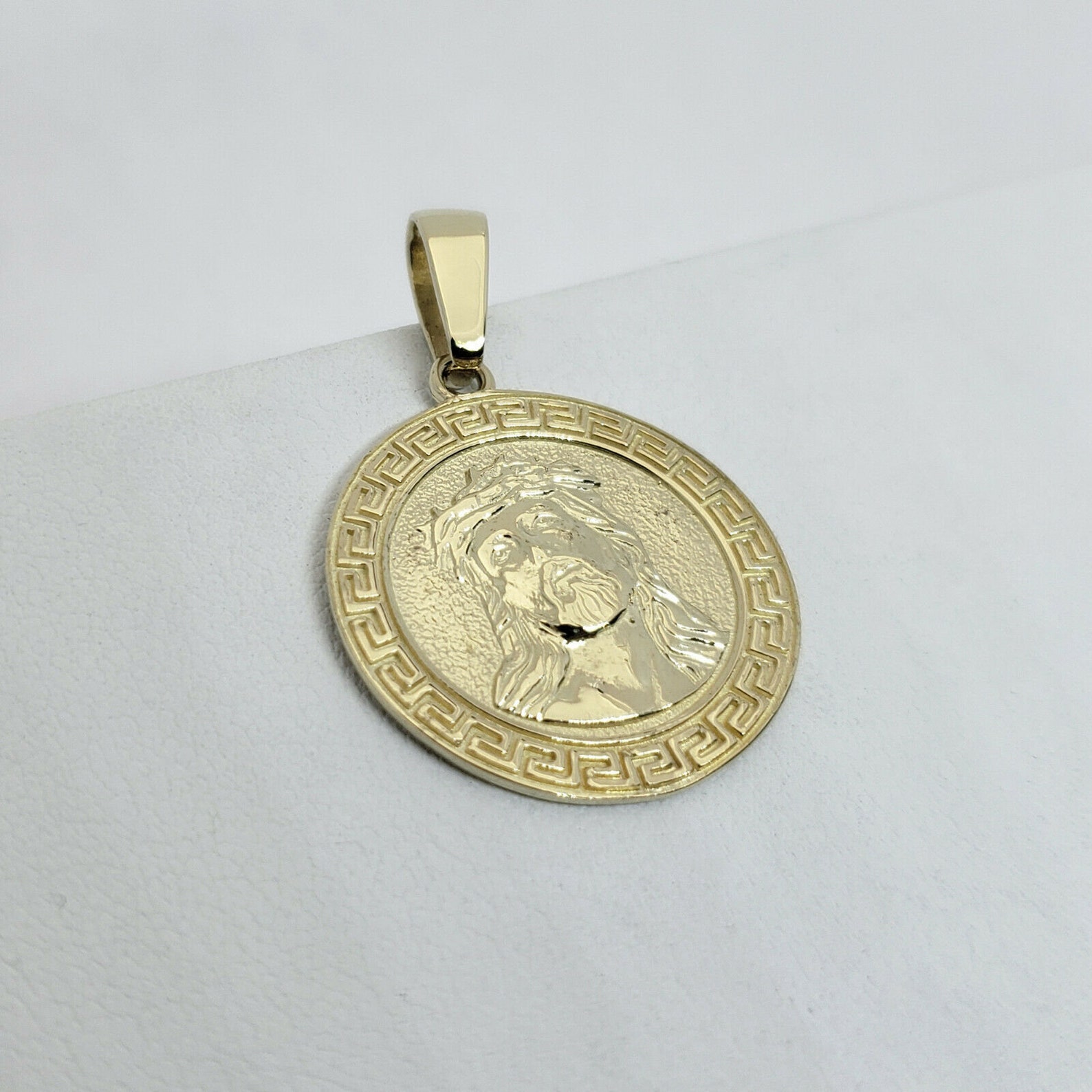 Solid 10K Yellow Gold Jesus Pendant Gold Jesus Piece 24mm 4.4 | Etsy