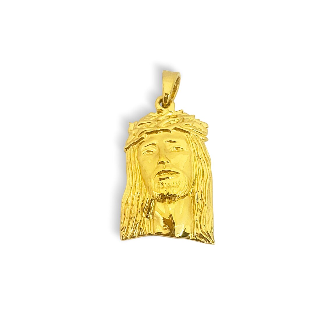 Solid 24K Yellow Gold Jesus Piece Gold Jesus Pendant 4.4g 1 - Etsy