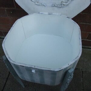 Vintage Blue and White Sewing Box.table,wooden Sewing Accessories ...