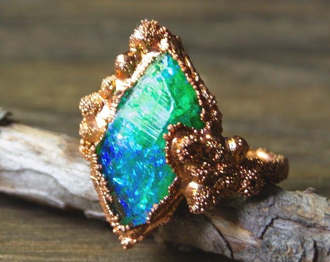 Mermaid Lagoon Turquoise Iridescent Sea Witch Electroformed Copper ...
