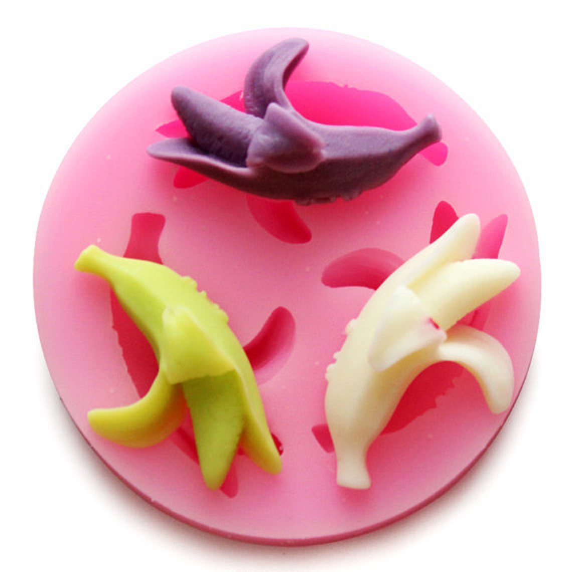3- Cavity Banana Resin Mold Fondant Mold Flexible Silicone Mould Resin ...