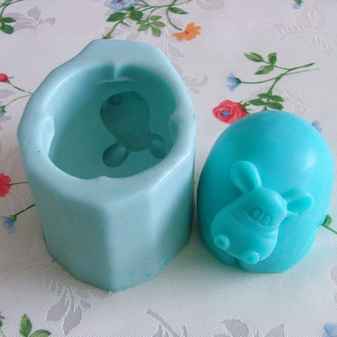 3D Hippo Soap Mold Flexible Silicone Mold Candy Chocolate Mold Polymer ...