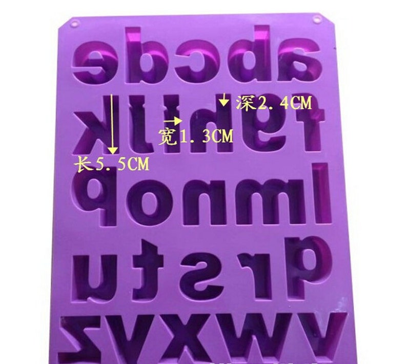 Lowercase Letter Alphabet Cake Mold Soap Mold Silicone Mold Biscuit ...