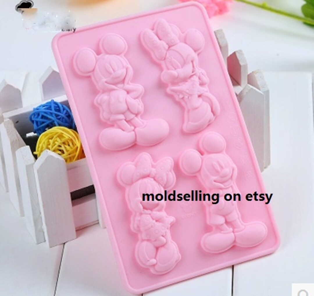Mickey and Minnie Cake Mold Soap Mold Silicone Mold Biscuit Mold Baking ...