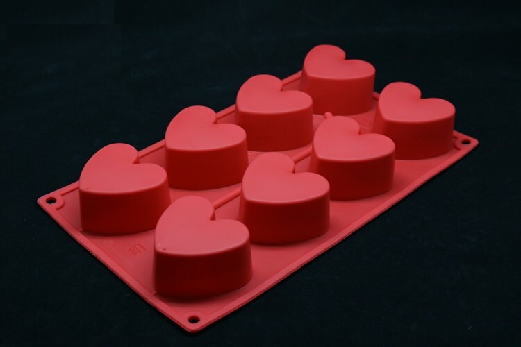 8-Heart Cake Mold Soap Mold Silicone Mold Biscuit Mold Baking | Etsy
