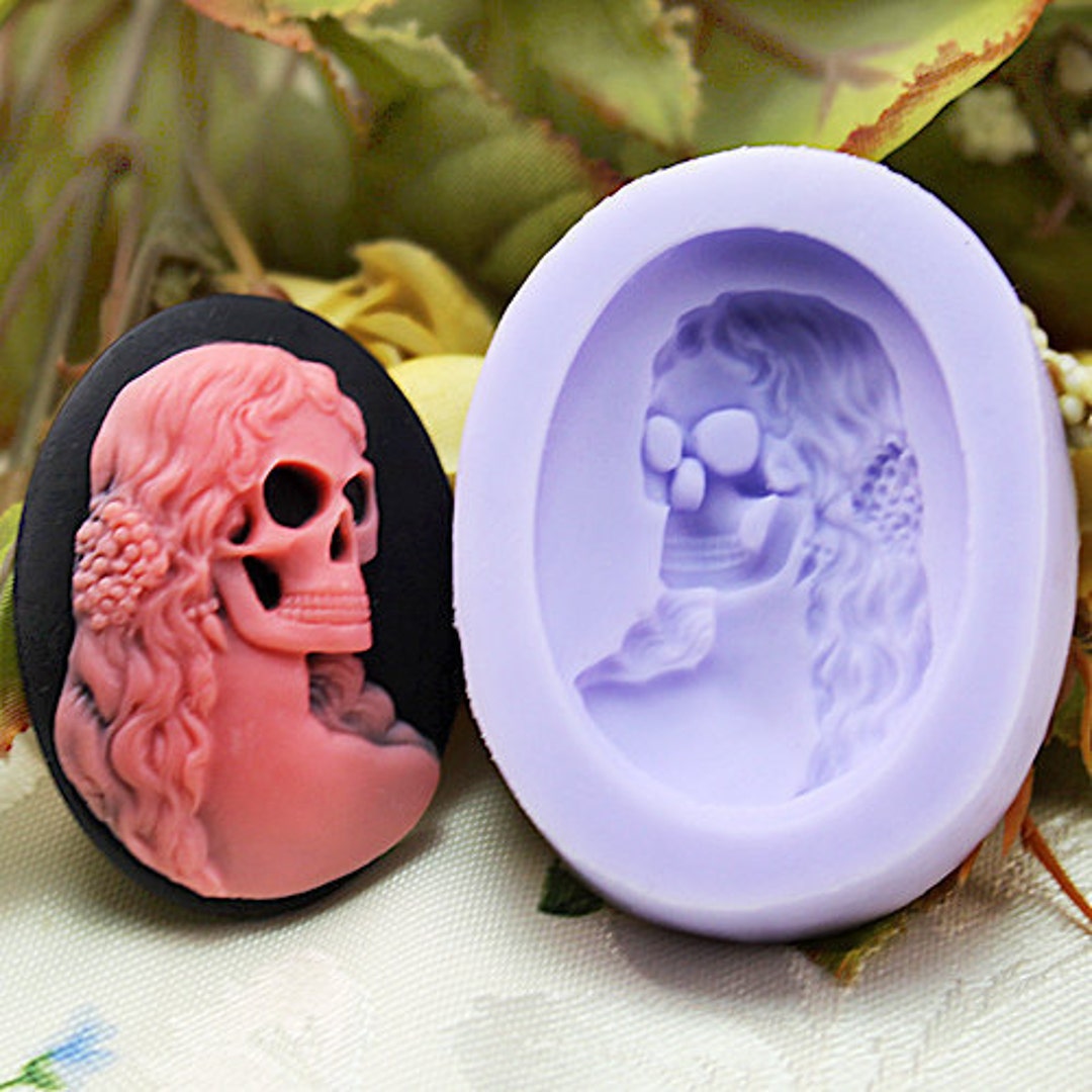 1-cavity Skull Skeleton Resin Mold Fondant Mold Flexible Silicone Mould ...