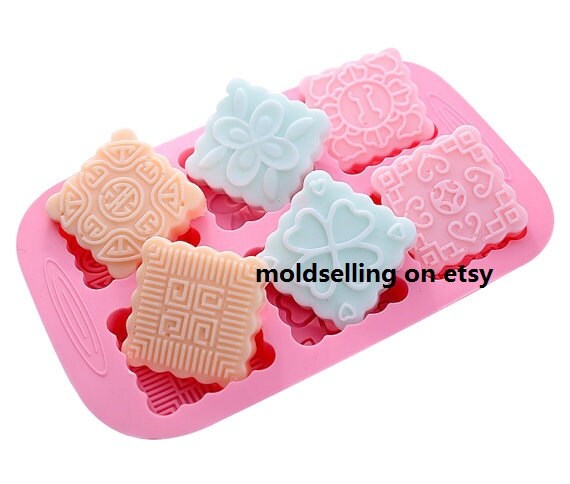 Mooncake Square Happiness Cake Mold Soap Mold Silicone Mold | Etsy