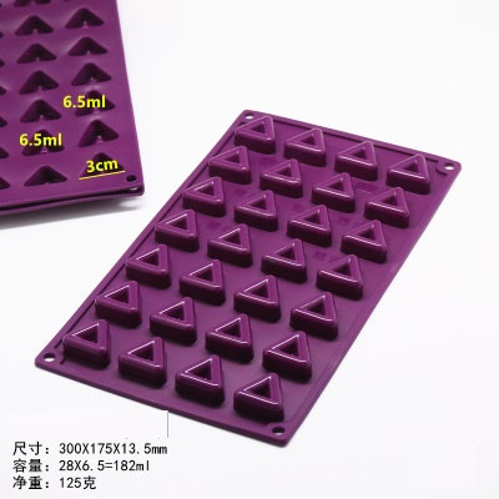 28-mini Savarin Mold Triangle Pudding Mold Cake Mold Bakeware | Etsy