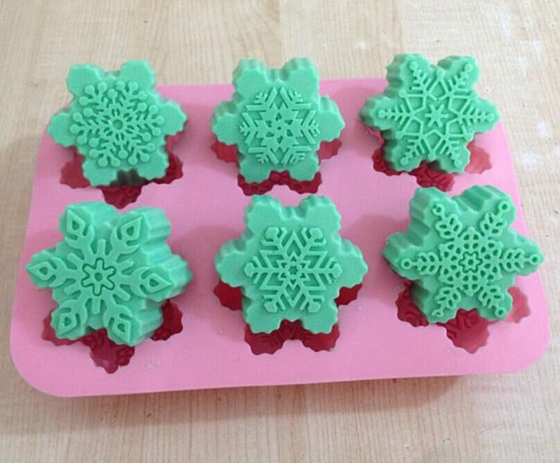 Snowflake Cake Mold Soap Mold Silicone Mold Soap Mould Biscuit - Etsy