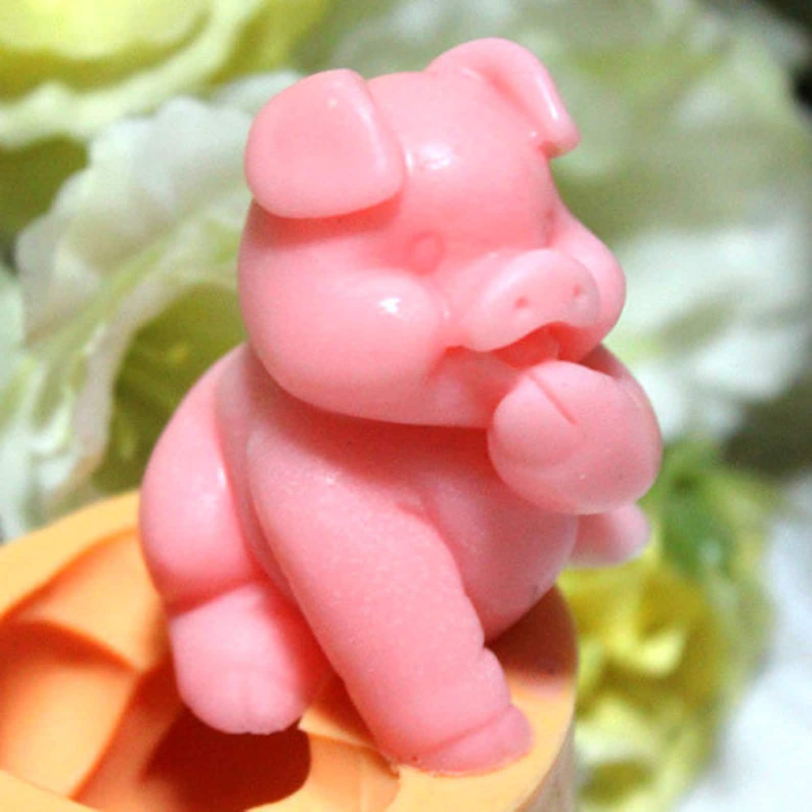 3D Pig Soap Mold Flexible Silicone Mold Candy Chocolate Mold | Etsy