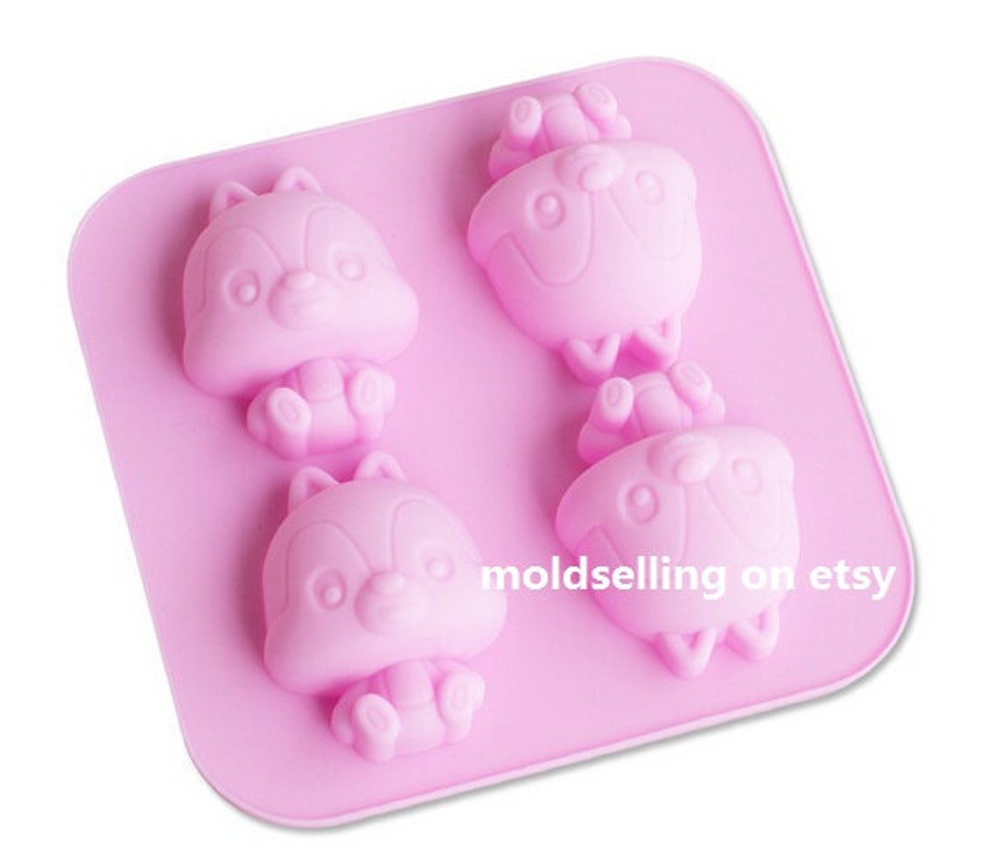 Chipmunks Chocolate Mold Soap Cake Mold Silicone Epoxy Mold Ice Tray ...