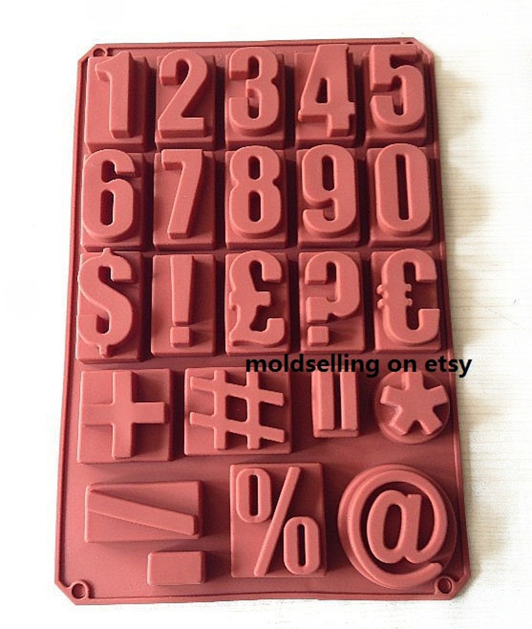 Number Symbol Cake Mold Soap Mold Silicone Mold Soap Mould Biscuit Mold ...