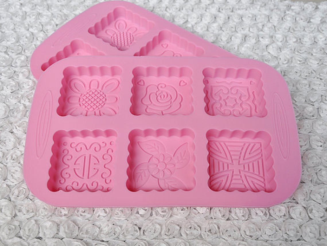 Mooncake Square Happiness Cake Mold Soap Mold Silicone Mold Soap Mould ...