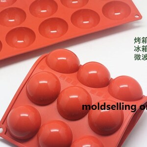 15-round Ball Mold Pudding Mold Cake Mold Bakeware Silicone Mold Soap ...