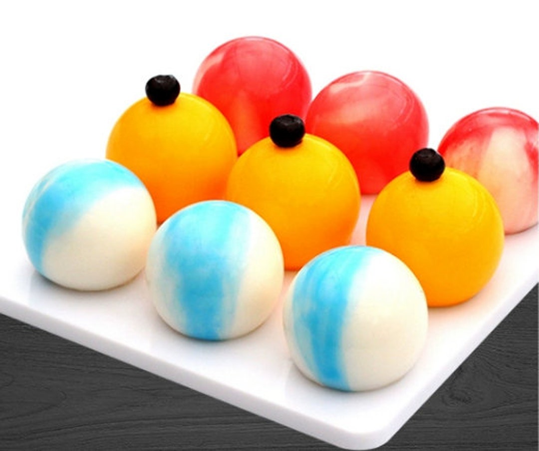 3D Round Ball Mousse Cake Mold Silicone Mold Cube Mousse Chocolate ...