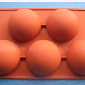 5 Large Semi-circular Round Ball Cake Mold Soap Mold Silicone Mold Soap ...