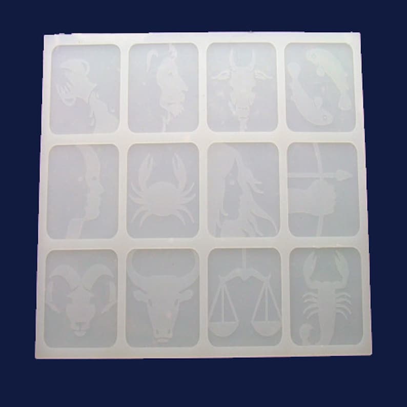 12 Zodiac Chocolate Cake Mold Soap Mold Silicone Mold/mould - Etsy