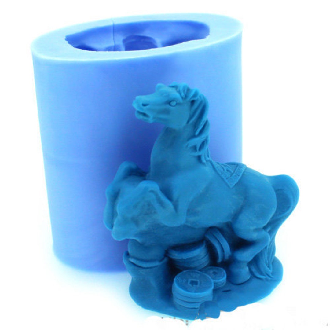 3D Horse Cow Dog Pig Tiger Zodiac Soap Mold Flexible Silicone Mold ...