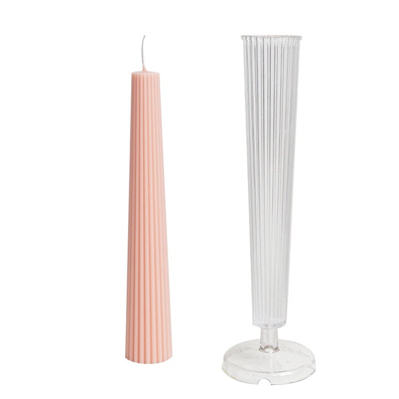 Tapered Pinstripe Plastic Candle Mold Polymer Clay Mold Resin Mold ...