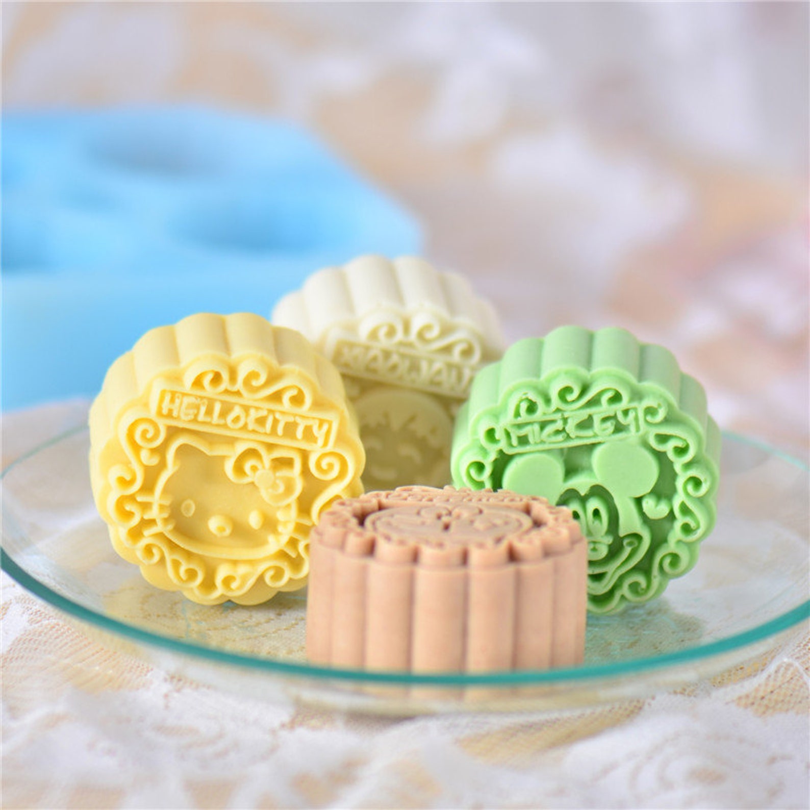 Mickey Mooncake Mold Soap Mold Flexible Silicone Mold Candy Mold ...
