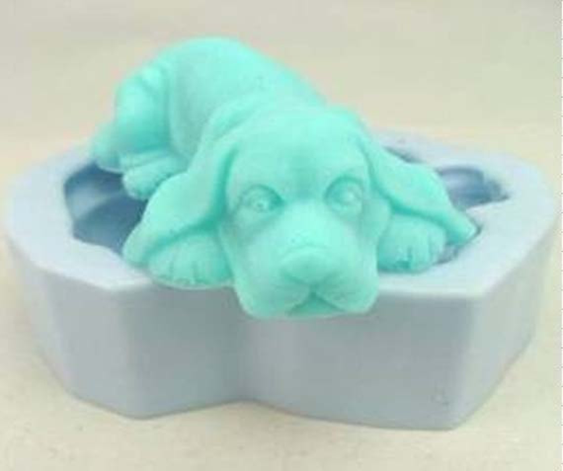 Puppy Dog Soap Mold Flexible Silicone Mold Candy Chocolate | Etsy