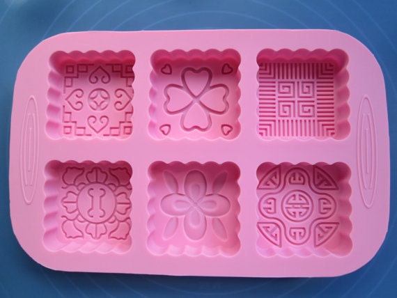 Mooncake Square Happiness Cake Mold Soap Mold Silicone Mold | Etsy