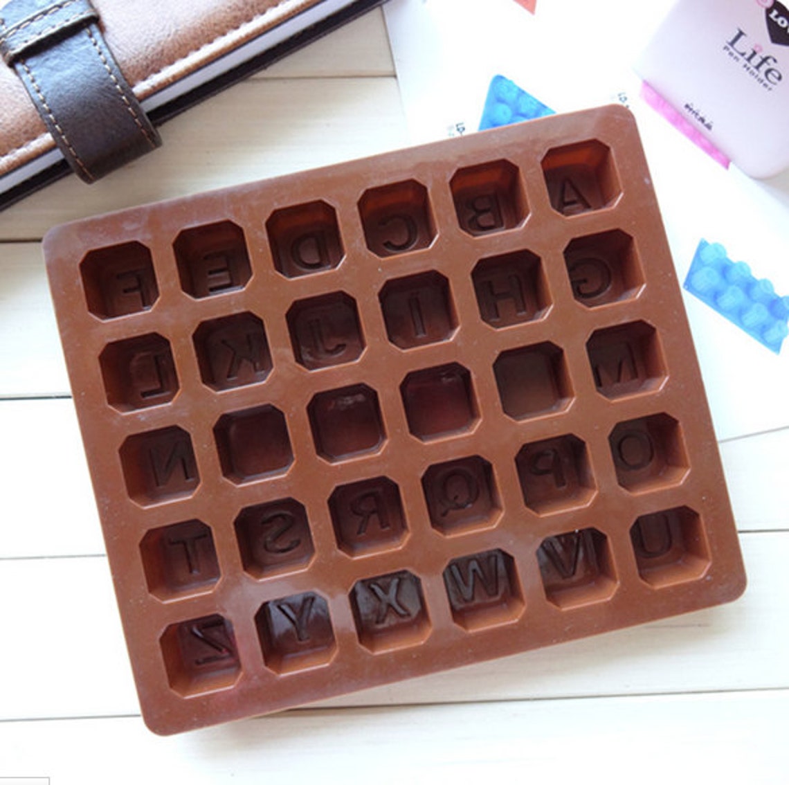 Square Letter Alphabet Chocolate Mold Cake Mold Soap Mold | Etsy