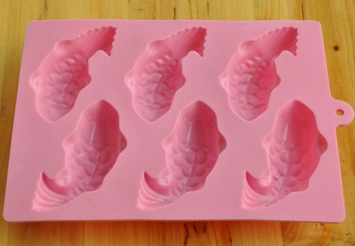 6-fish Cake Mold Soap Mold Silicone Mold Biscuit Mold Baking - Etsy