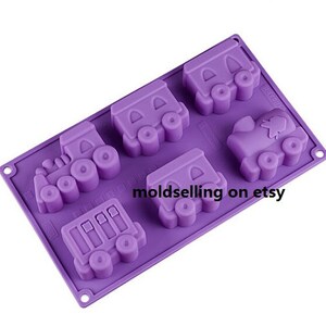 Thomas Train Locomotive Cake Mold Soap Mold Silicone Mold Biscuit Mold ...