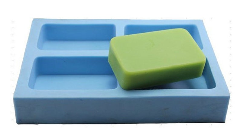4-Oblong Rectangle Soap Mold Flexible Silicone Mold Candy | Etsy