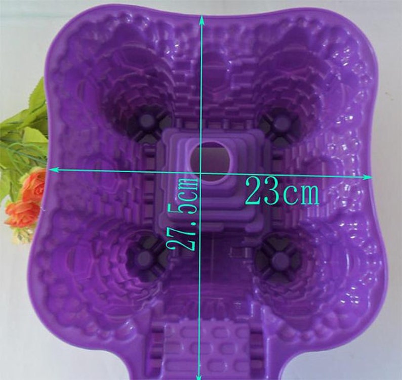 Large Castle Cake Mold Soap Mold Silicone Mold Soap Mould Biscuit Mold ...