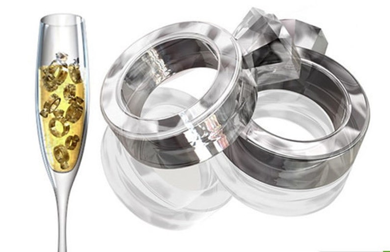 6-diamond Ring Ice Mold Ice Tray Flexible Silicone Mold DIY | Etsy