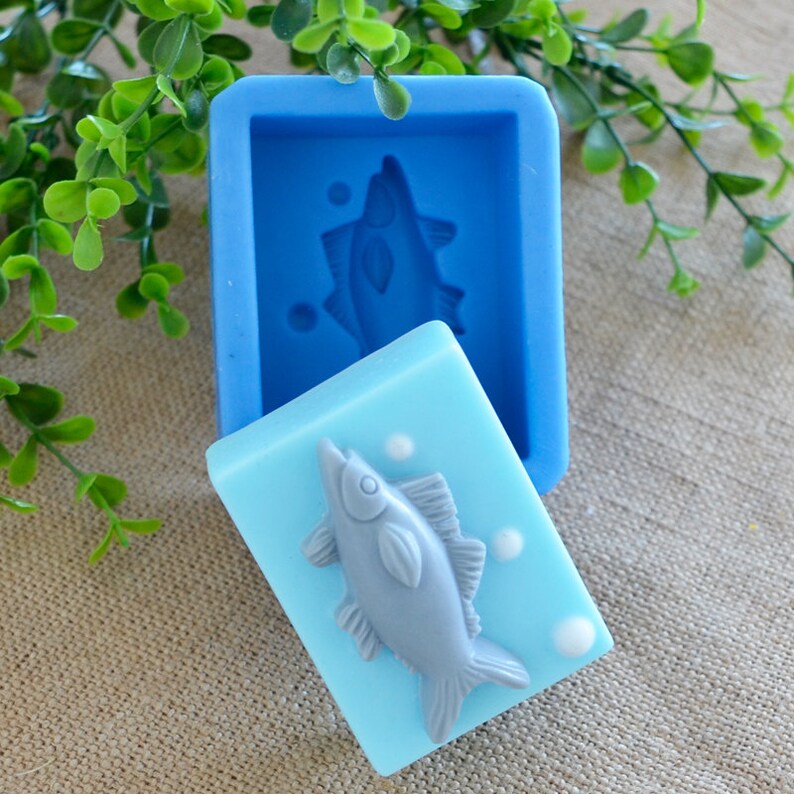 Tuna Fish Soap Mold Flexible Silicone Mold Candy Chocolate Mold Polymer ...