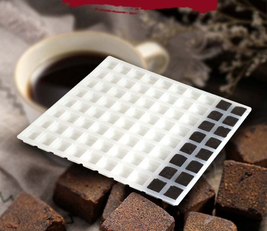 Grid Square Chocolate Pudding Cake Mold Silicone Mould Biscuit Mold ...