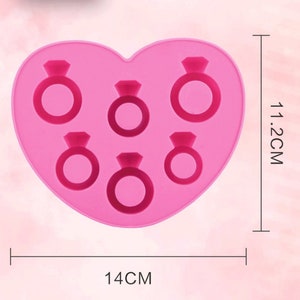 6-diamond Ring Ice Mold Ice Tray Flexible Silicone Mold DIY Mold ...