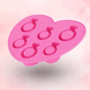 6-diamond Ring Ice Mold Ice Tray Flexible Silicone Mold DIY Mold ...