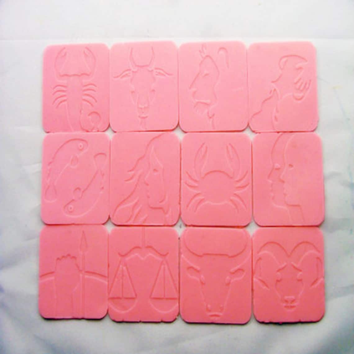 12 Zodiac Chocolate Cake Mold Soap Mold Silicone Mold/mould - Etsy