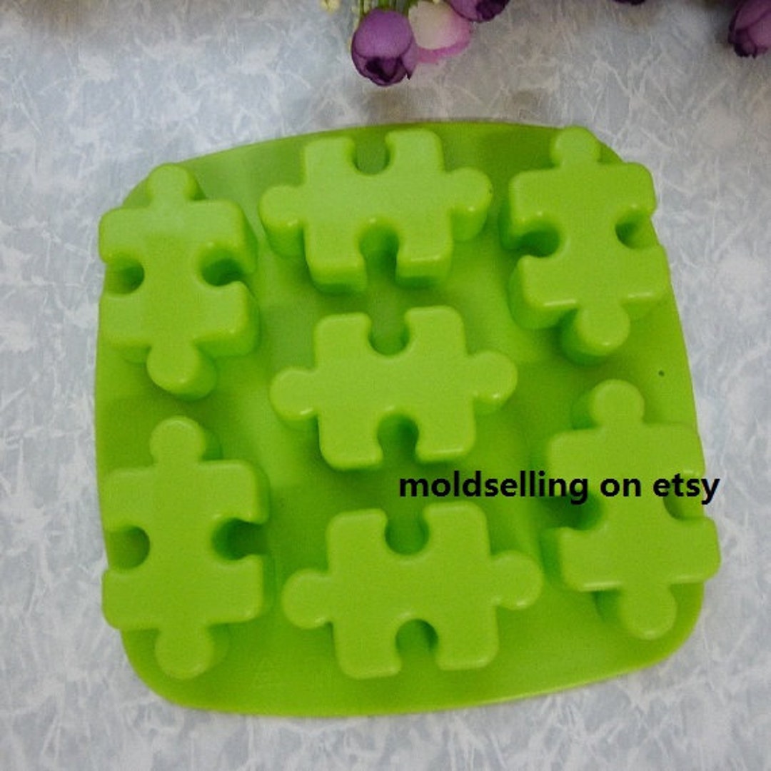 7-cavity Puzzle Soap Mold Cake Mold Silicone Mold Soap Mould Biscuit ...