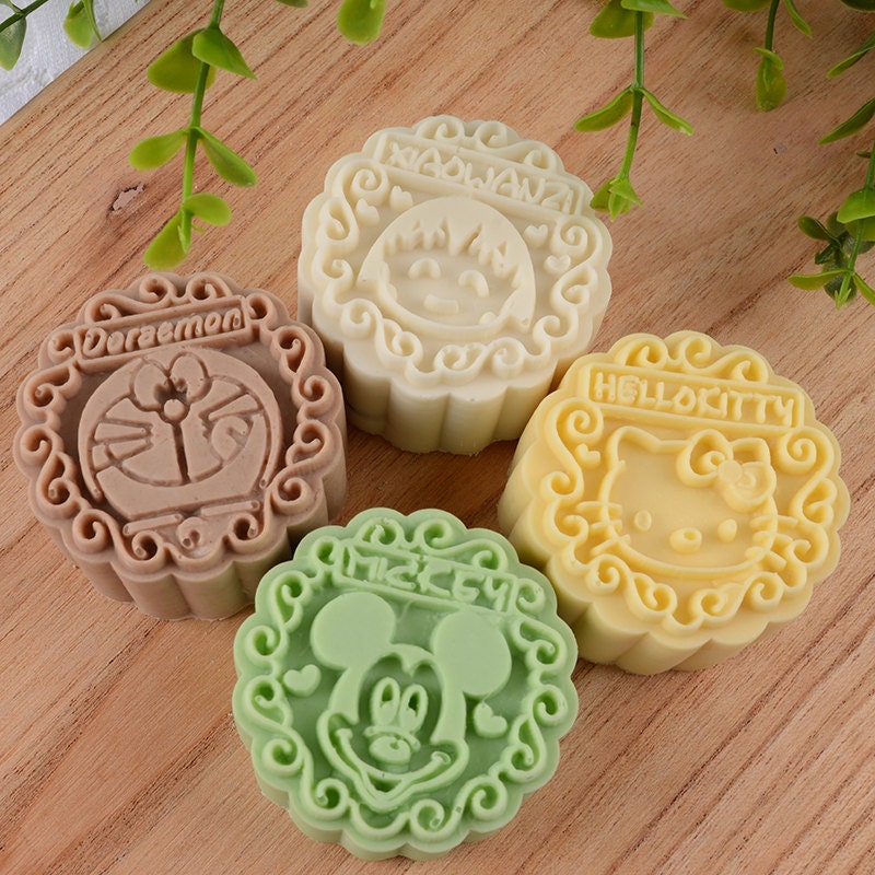 Mickey Mooncake Mold Soap Mold Flexible Silicone Mold Candy Mold ...