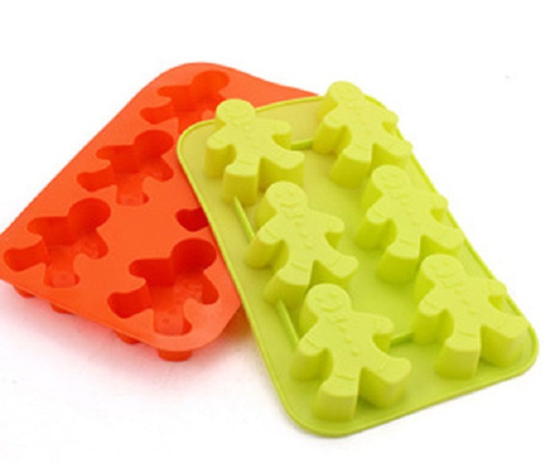 Gingerbread Man Ice Mold Ice Tray Flexible Silicone Mold DIY Mold ...