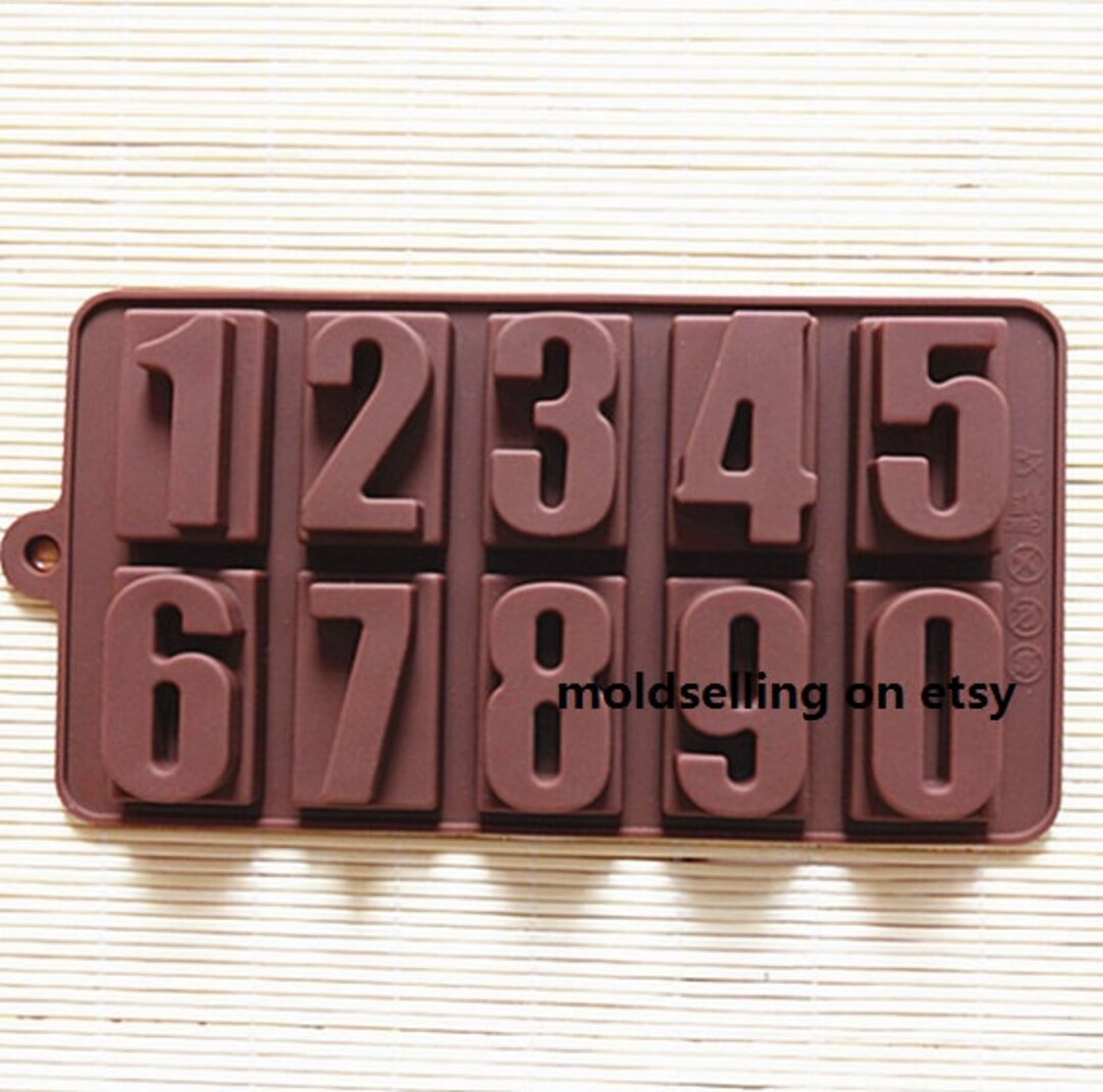 Number Chocolate Mold Cake Mold Soap Mold Silicone Mold/mould Biscuit ...