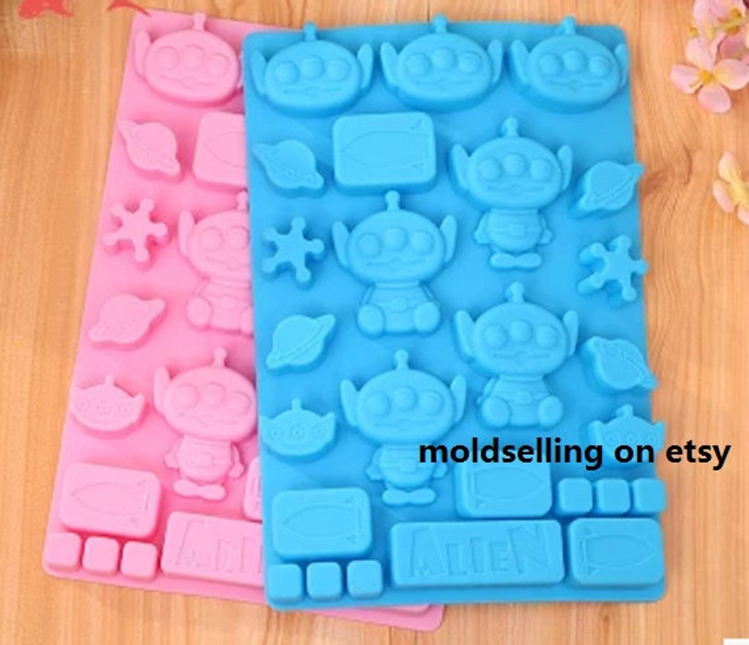 Aliens Toy Ice Lattice Cake Mold Soap Mold Silicone Mold Biscuit Mold ...