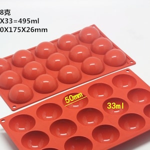 15-round Ball Mold Pudding Mold Cake Mold Bakeware Silicone Mold Soap ...