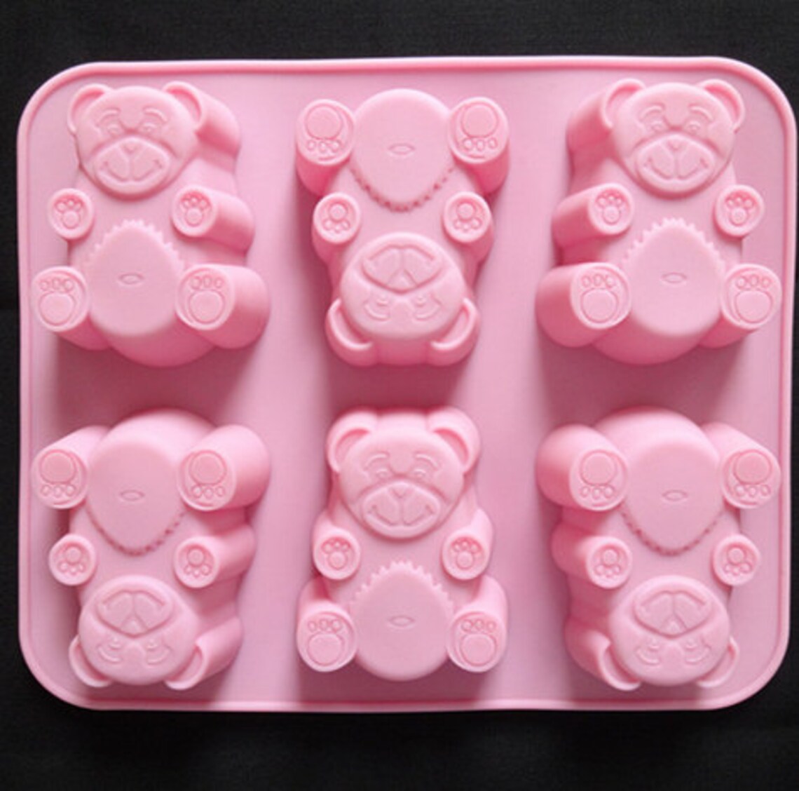 6-bear Soap Mold Cake Mold Silicone Mold Soap Mould Biscuit Mold Baking ...