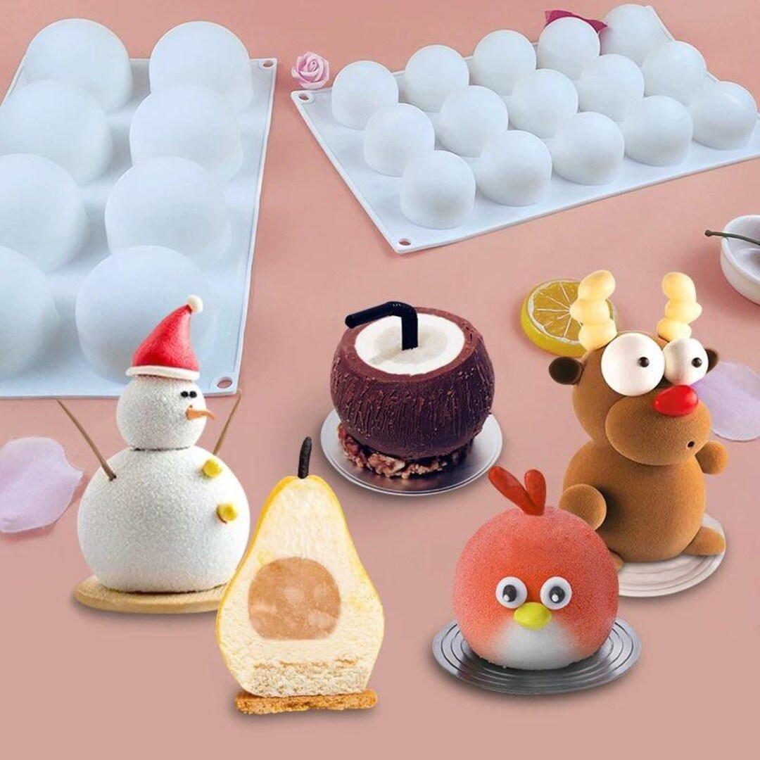 New Ball Circular Round Ball Mousse Cake Mold Soap Mold Silicone Mold ...